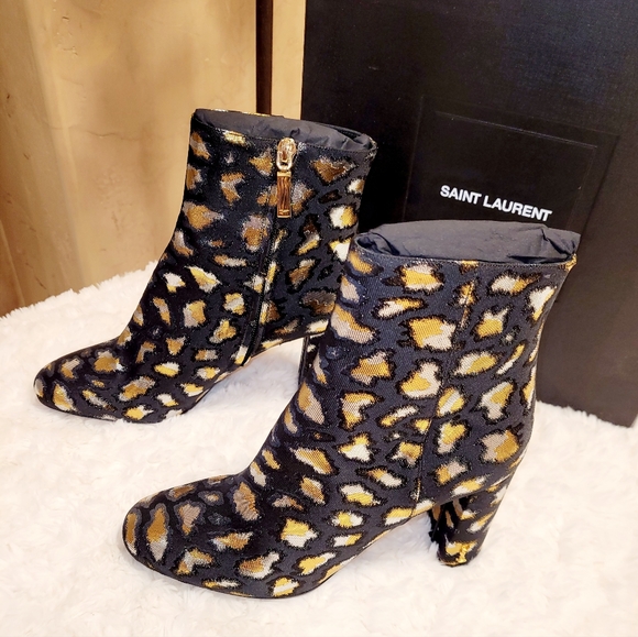 Saint Laurent | Shoes | Saint Laurent Loulou Zip Black Gold And Sliver ...